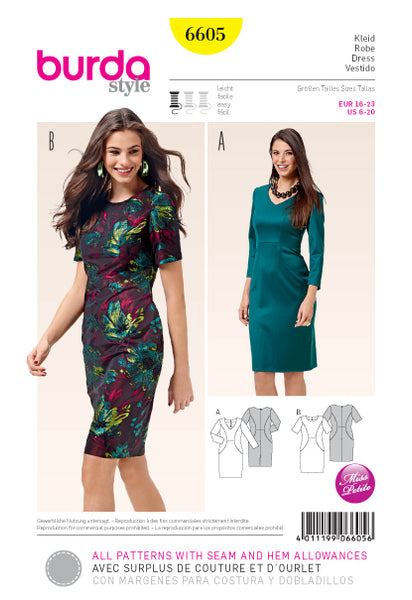 Burda 6605BUR – SewingPatterns.com